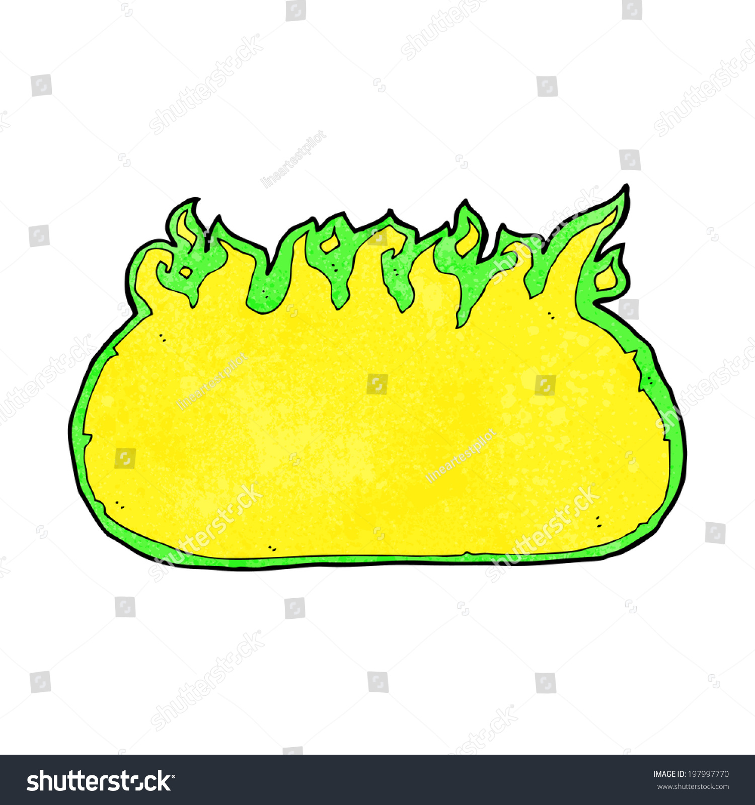 Cartoon Green Fire Border Stock Vector (Royalty Free) 197997770 ...