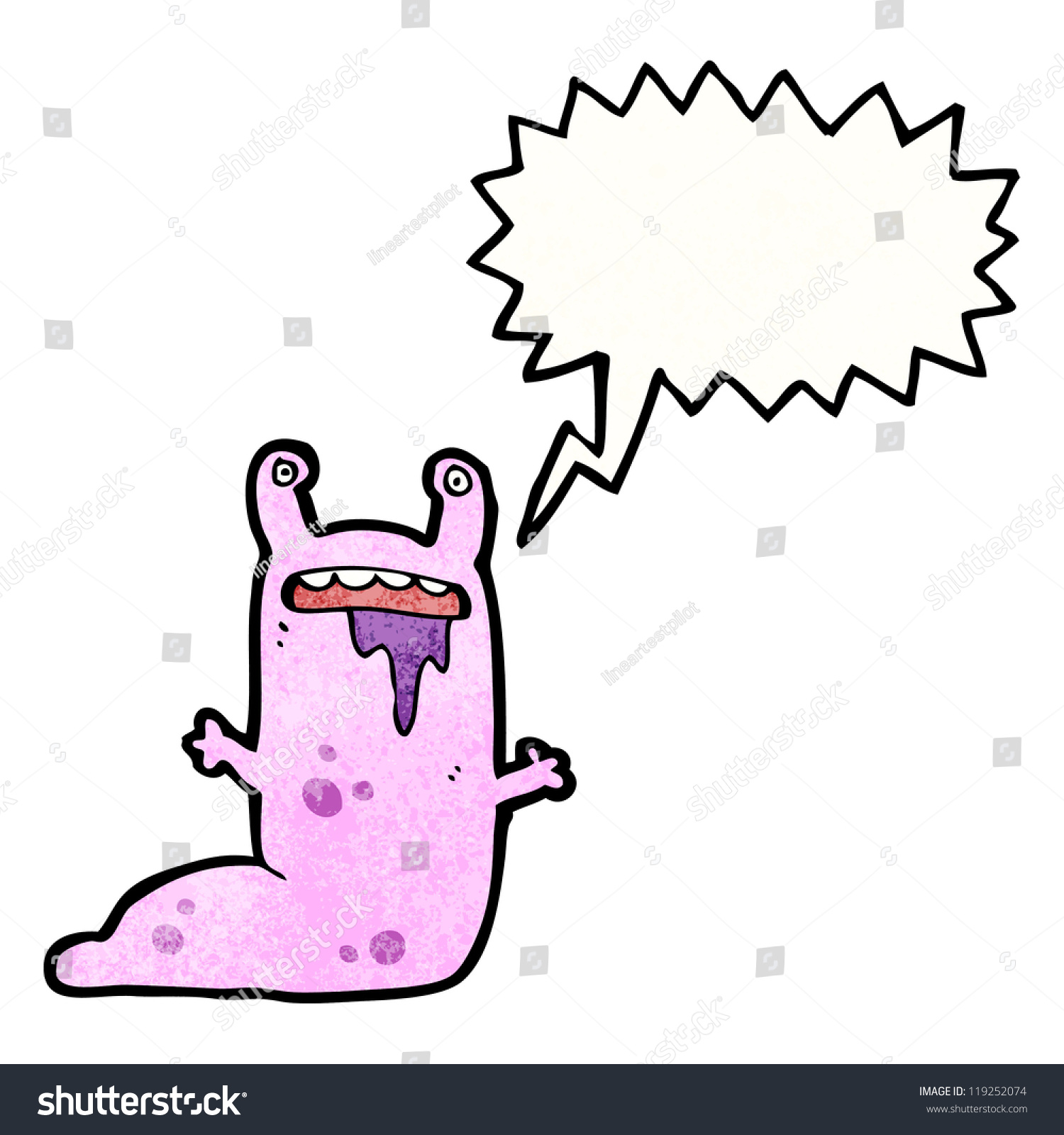 Cartoon Gross Alien Stock Vector (Royalty Free) 119252074