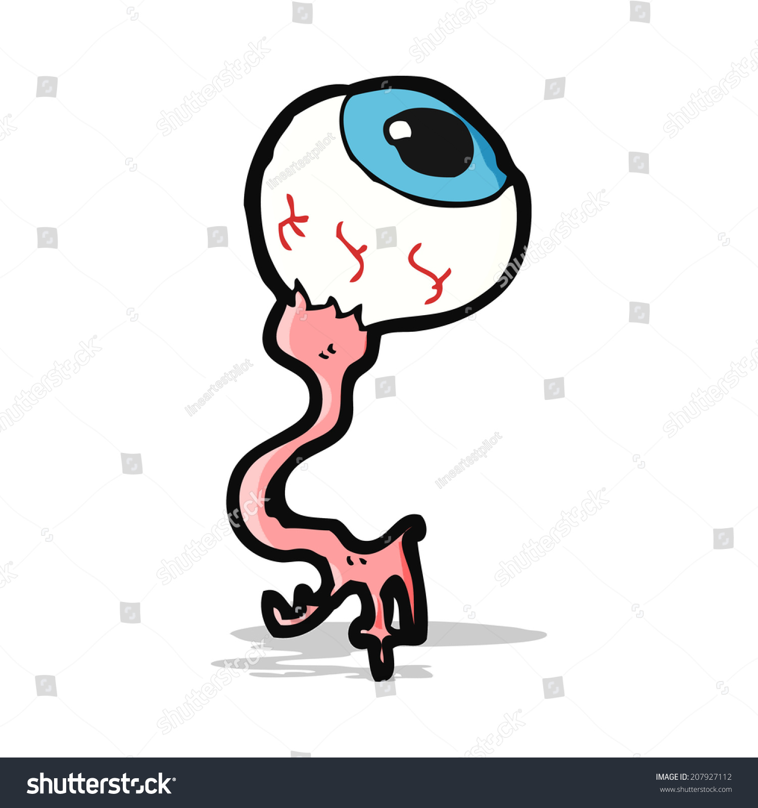 Cartoon Gross Eyeball Stock Vector (Royalty Free) 207927112 | Shutterstock
