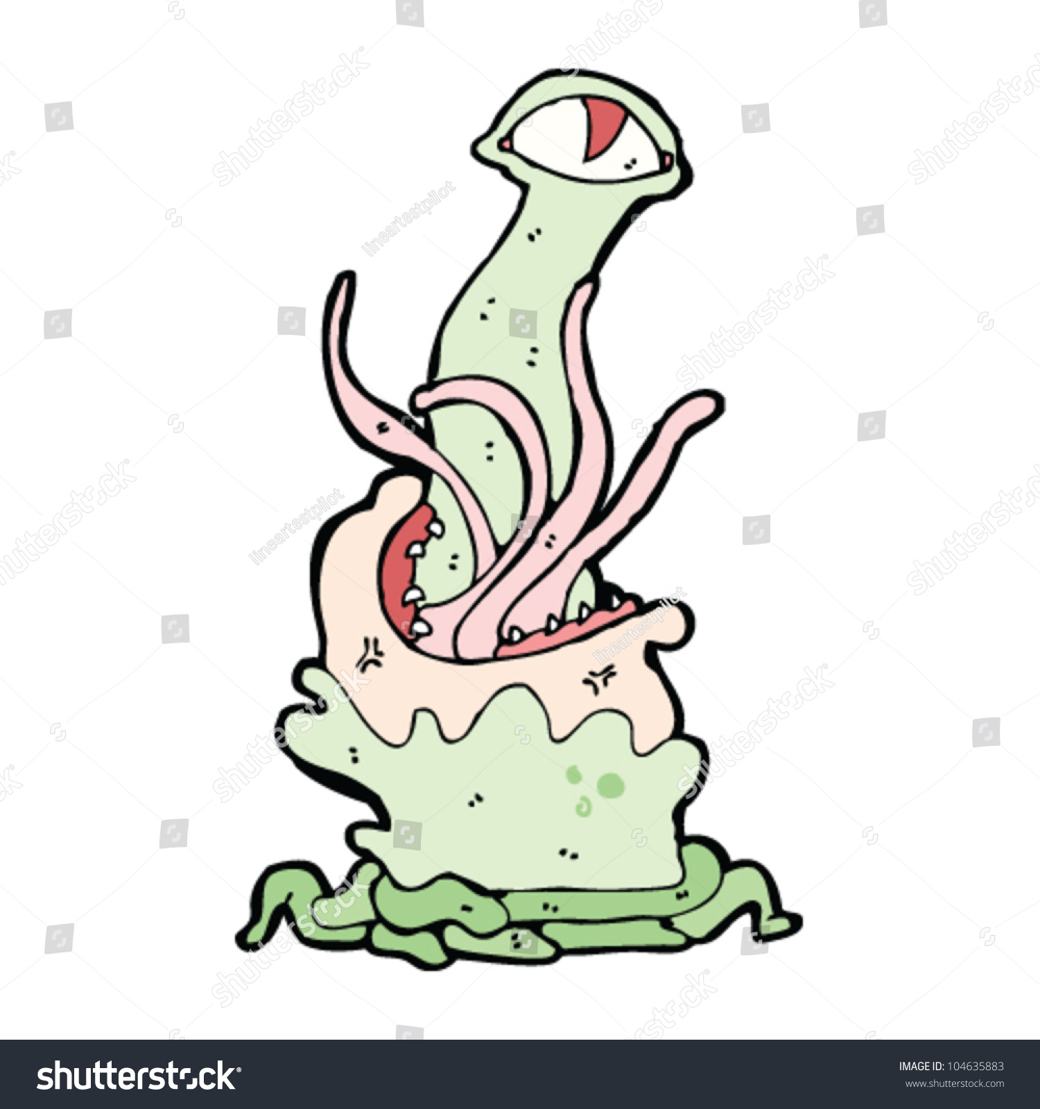 Cartoon Gross Monster Stock Vector (Royalty Free) 104635883