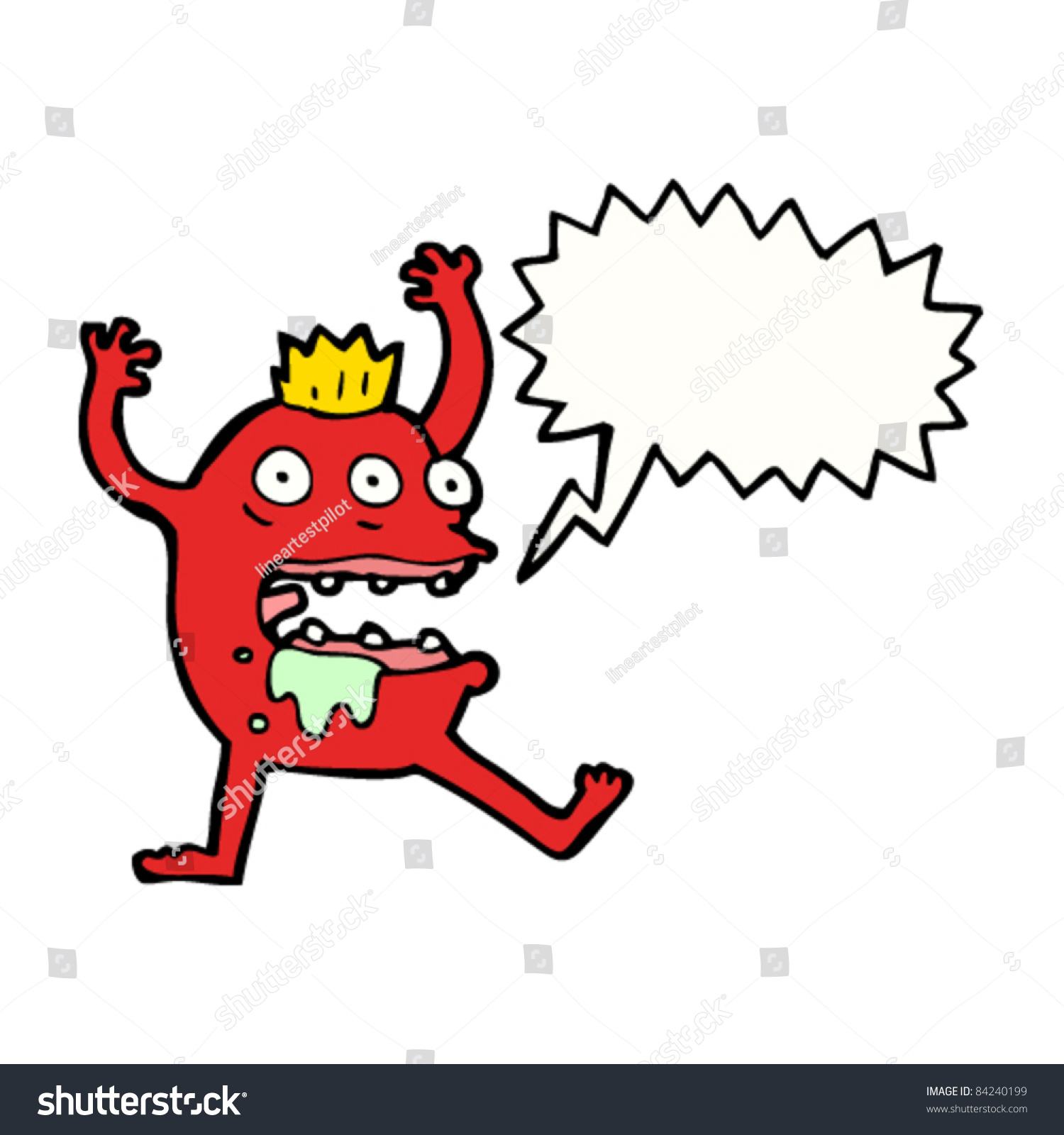 Cartoon Gross Monster Stock Vector (Royalty Free) 84240199
