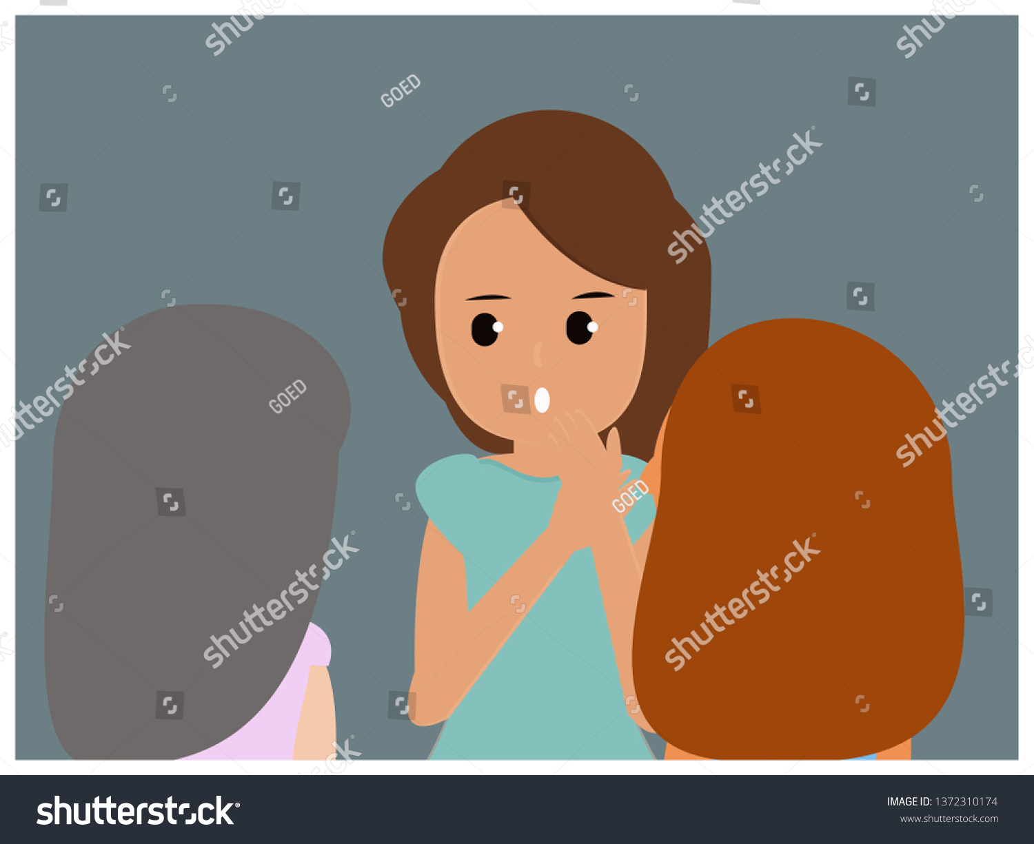 Cartoon Group Talking: เวกเตอร์สต็อก (ปลอดค่าลิขสิทธิ์) 1372310174 ...