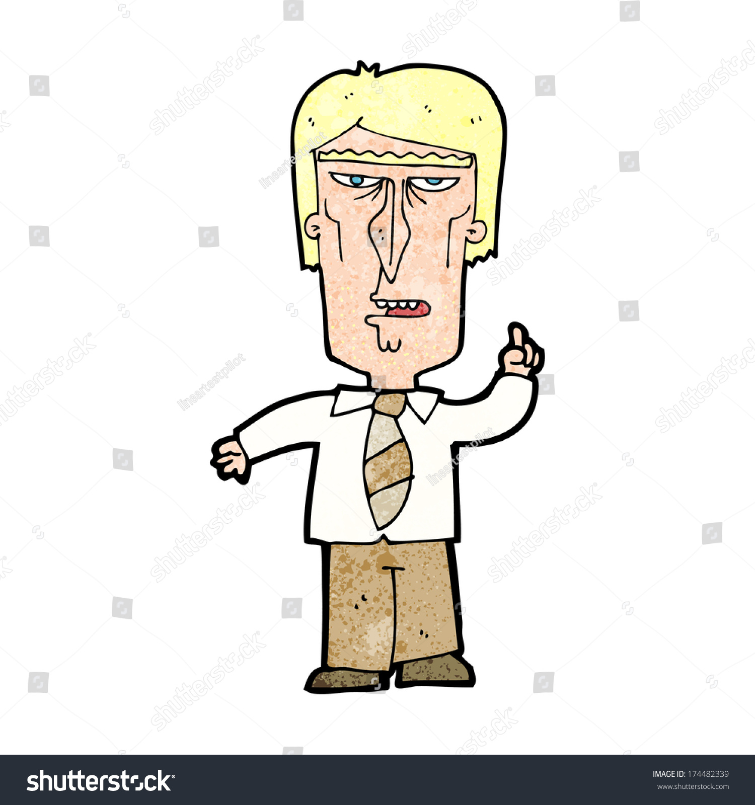 Cartoon Grumpy Boss Stock Vector (Royalty Free) 174482339 | Shutterstock