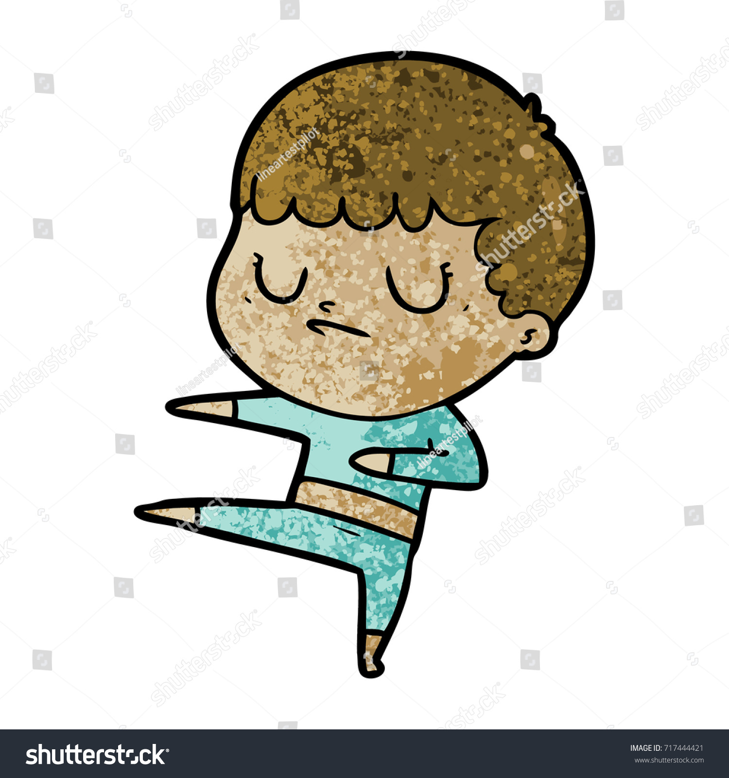 Cartoon Grumpy Boy Stock Vector (Royalty Free) 717444421 | Shutterstock