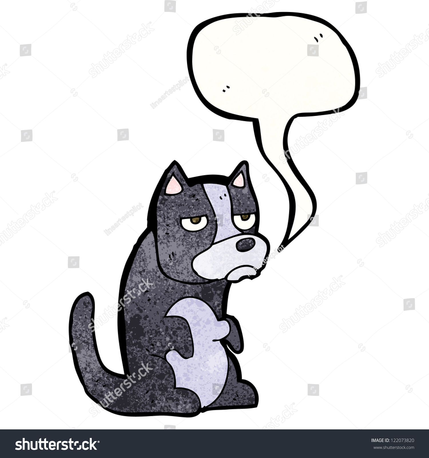Cartoon Grumpy Little Dog Stock Vector (Royalty Free) 122073820 ...