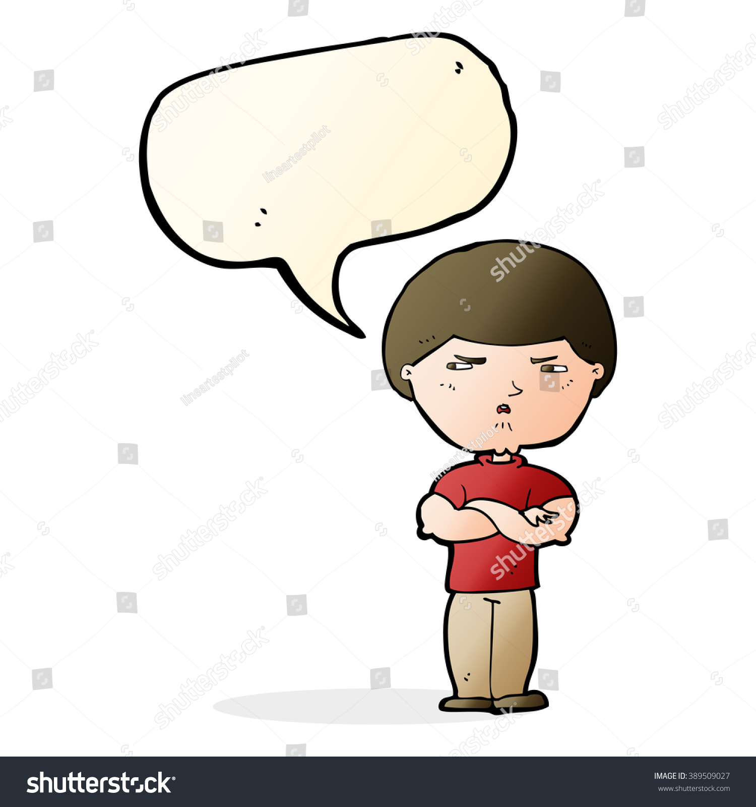 Cartoon Grumpy Man Speech Bubble Stock Vector (Royalty Free) 389509027 ...