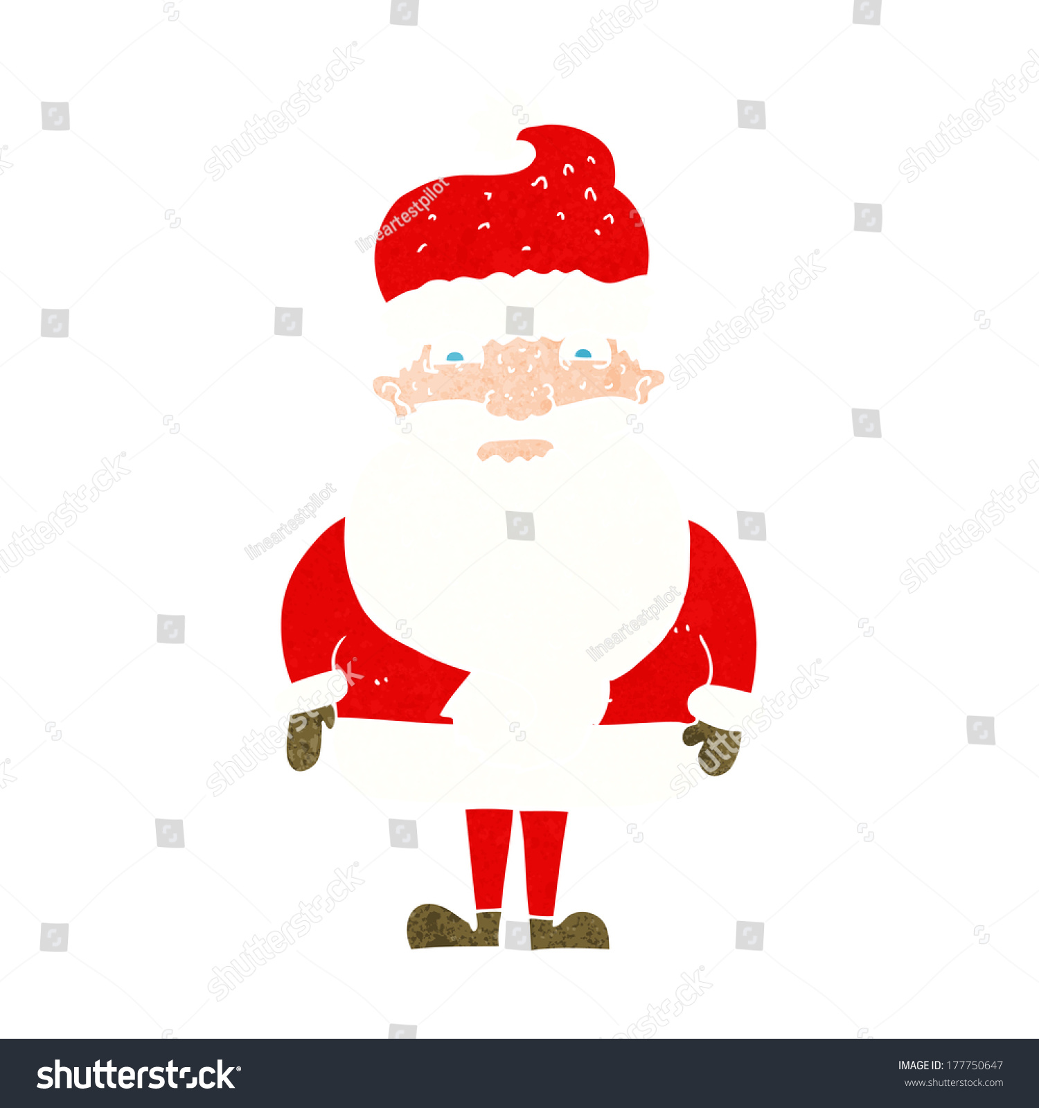 Cartoon Grumpy Santa Claus Stock Vector (Royalty Free) 177750647 ...