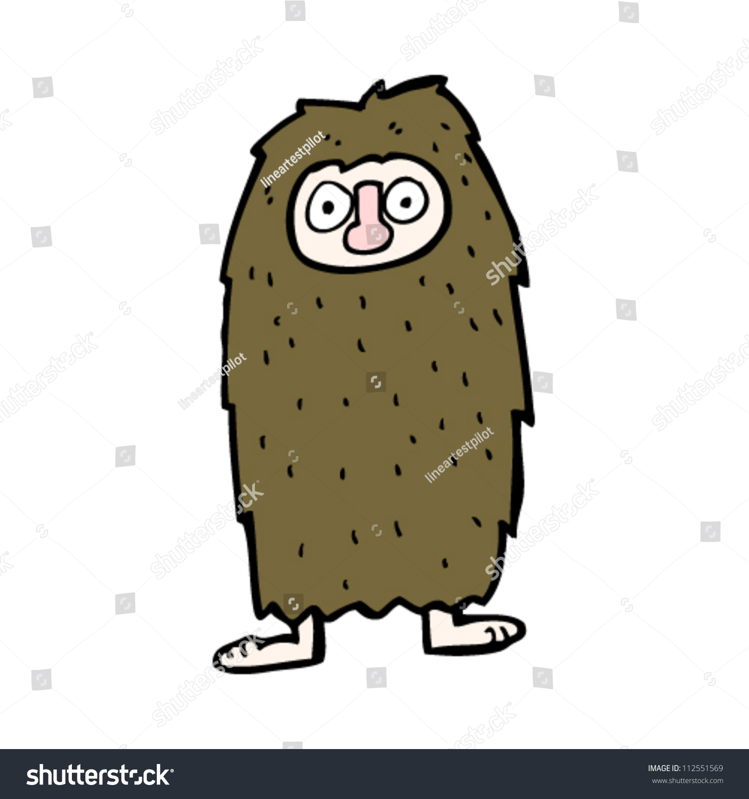 Cartoon Hairy Creature Stock Vector (Royalty Free) 112551569 | Shutterstock