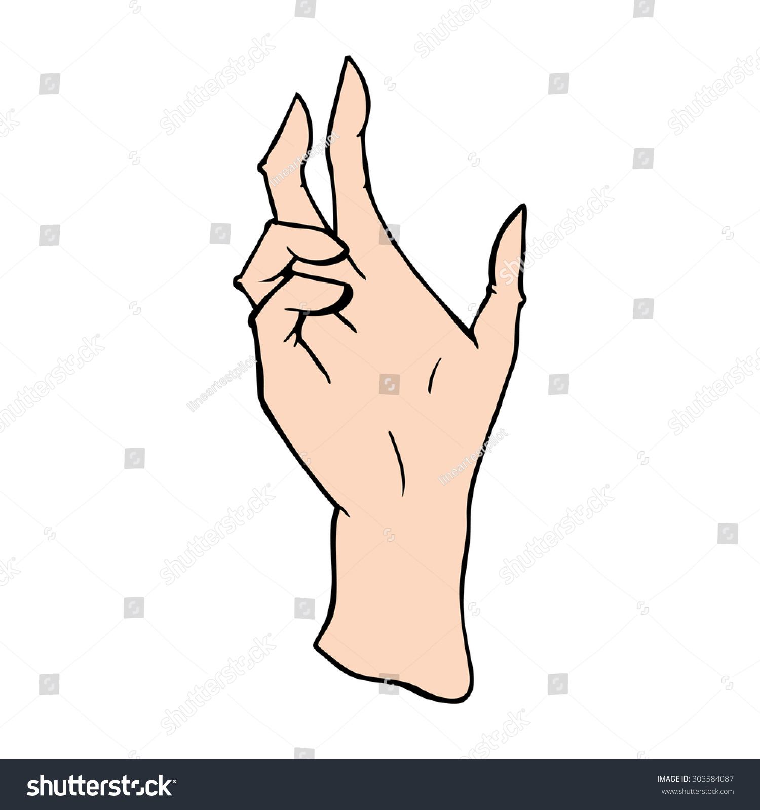 Cartoon Hand Stock Vector (Royalty Free) 303584087 | Shutterstock