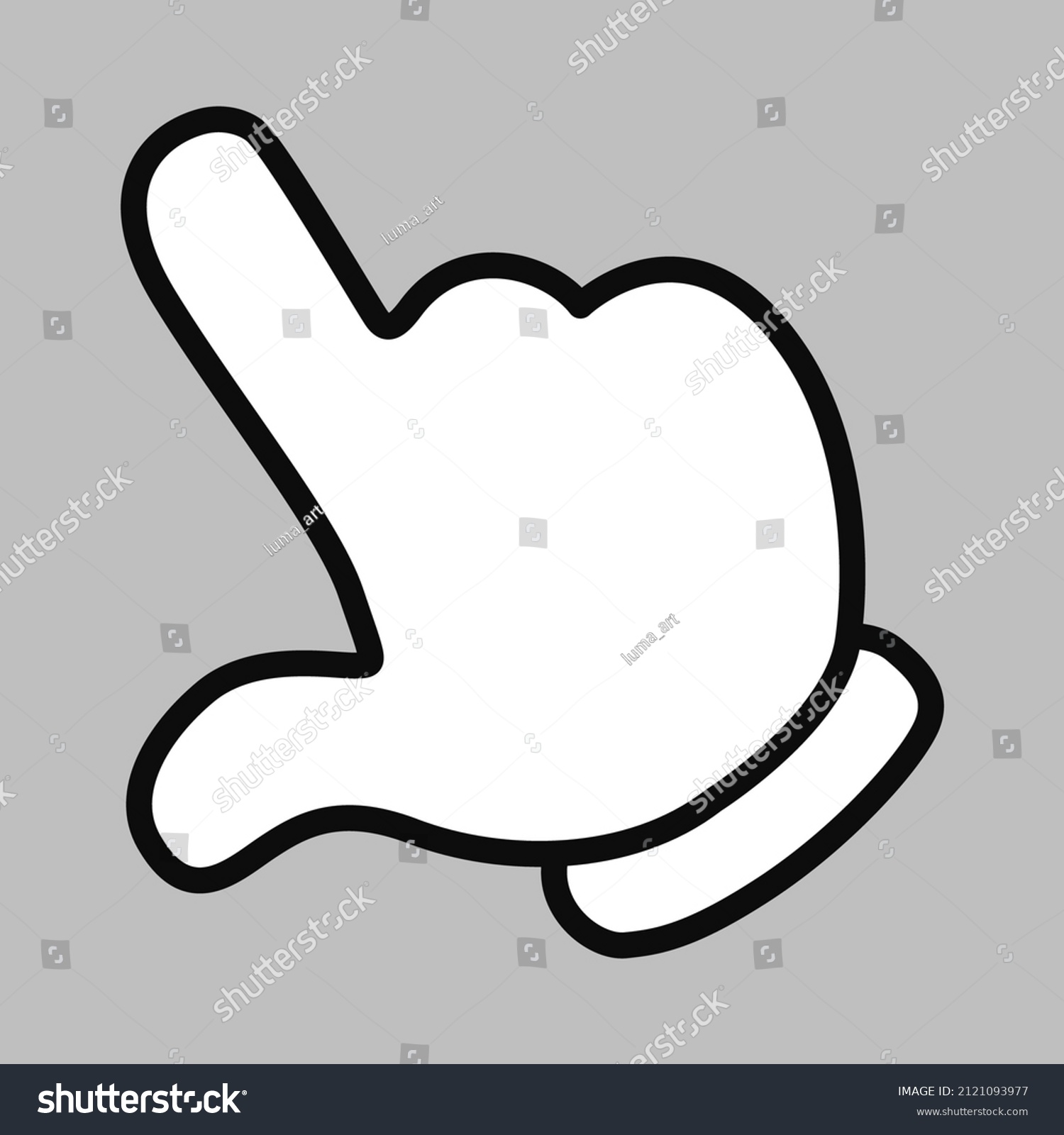 Cartoon Hand Drawing Indicating Instructions Vector Stock Vector ...
