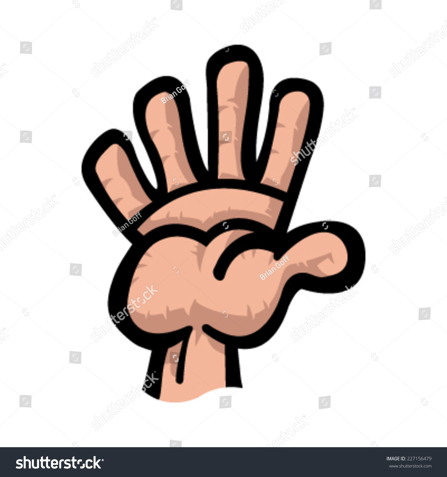 Cartoon Hand High Five Vector Illustration: เวกเตอร์สต็อก (ปลอดค่า ...