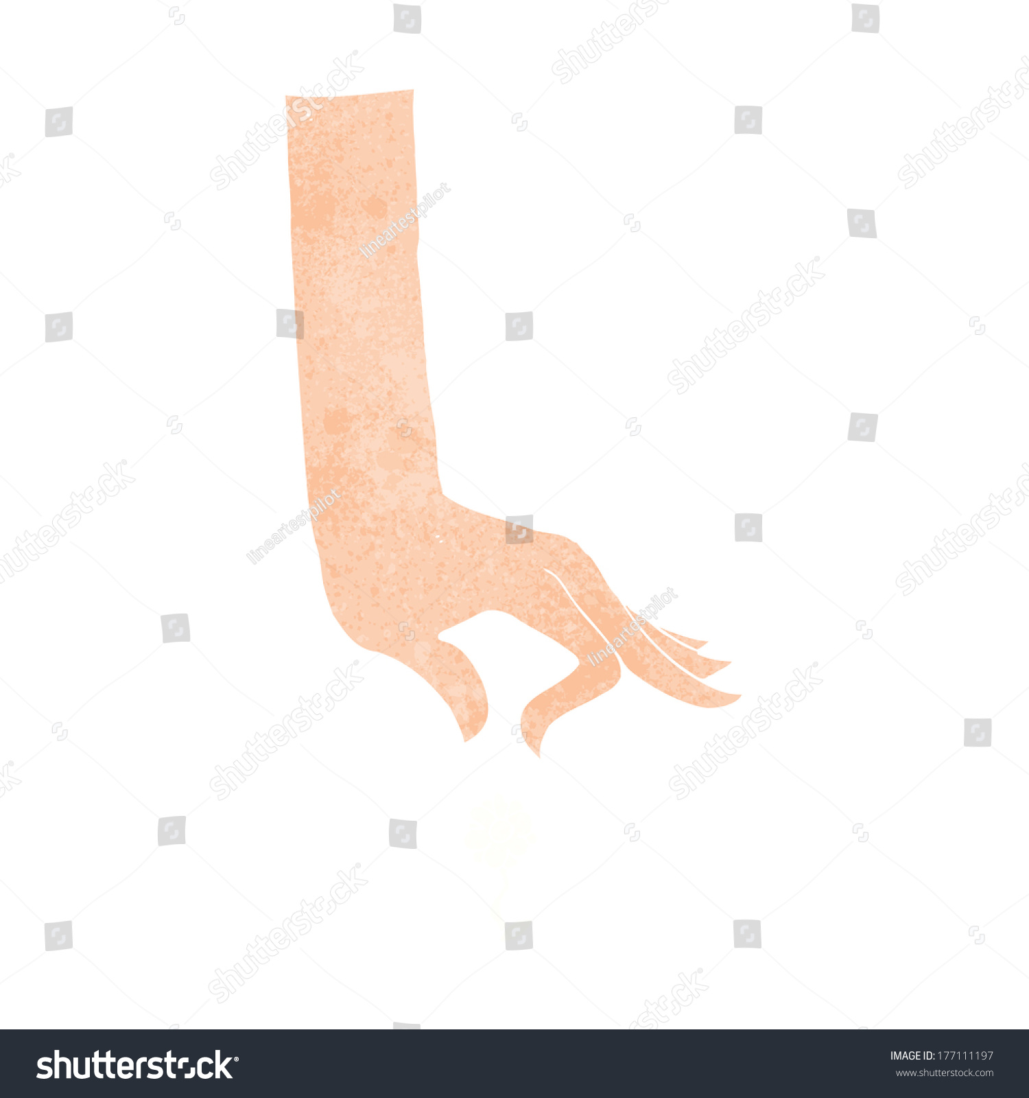 Cartoon Hand Picking Flower Stock Vector (Royalty Free) 177111197 ...