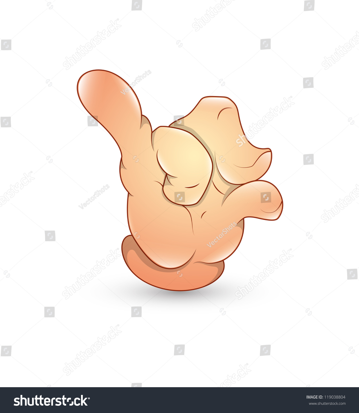 Cartoon Hand Pinch Vector Stock Vector (Royalty Free) 119038804