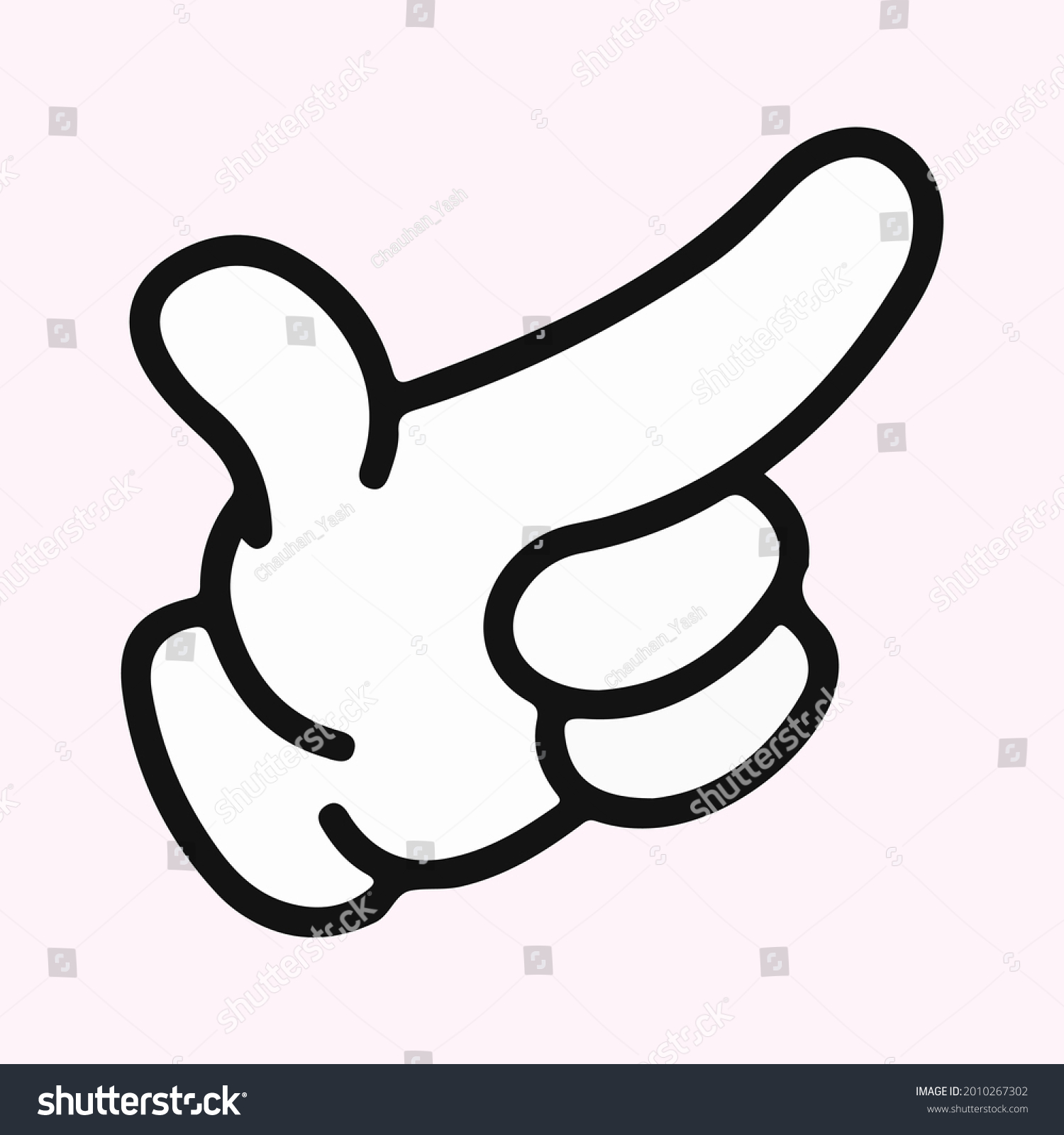 Cartoon Hand Pointing Right Vector Art Stock Vector (Royalty Free ...