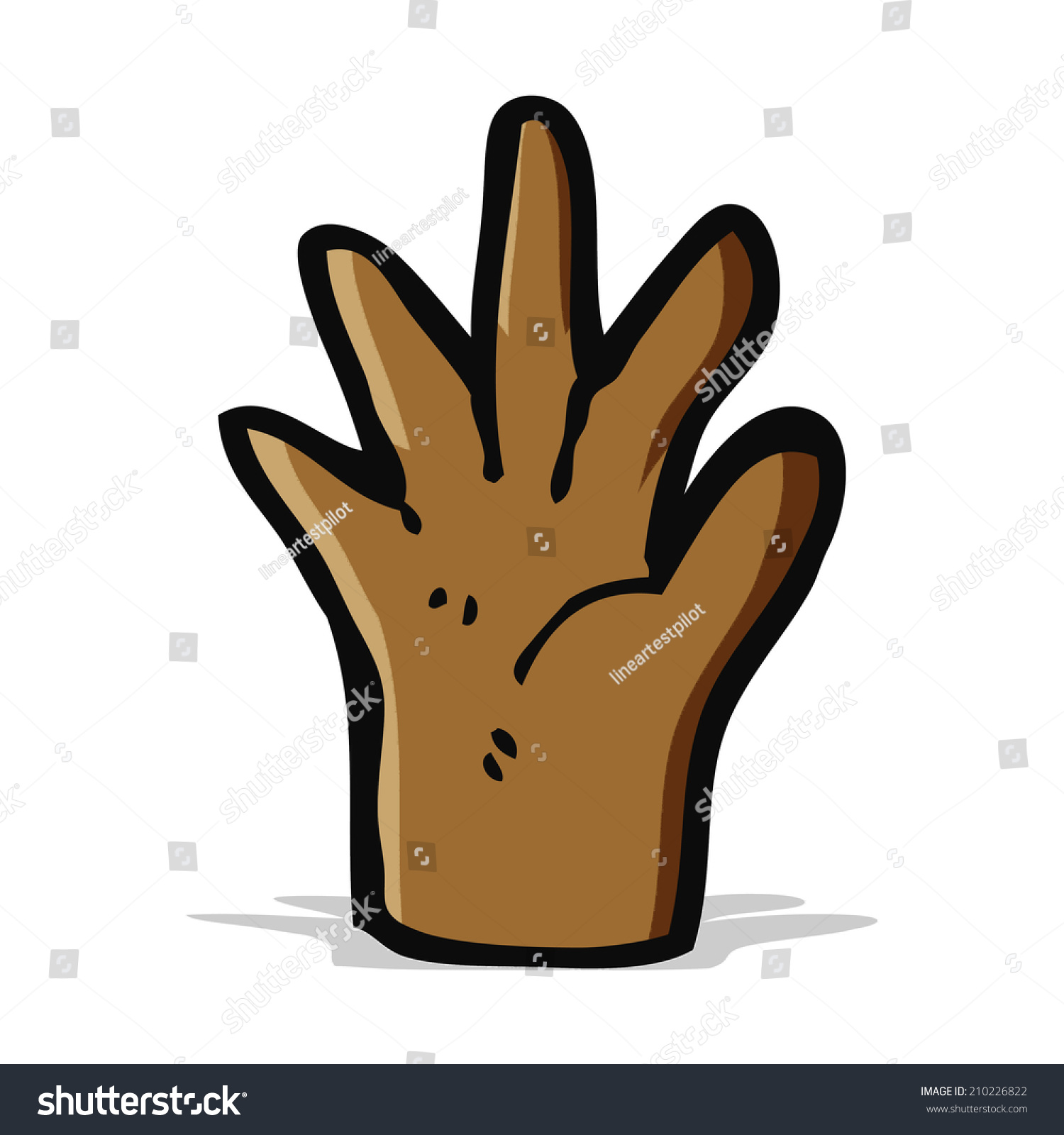 Cartoon Hand Symbol Stock Vector (Royalty Free) 210226822 | Shutterstock