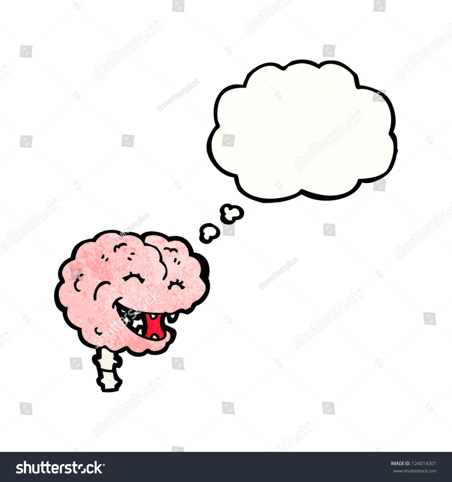 Cartoon Happy Brain Stock Vector (Royalty Free) 124014301