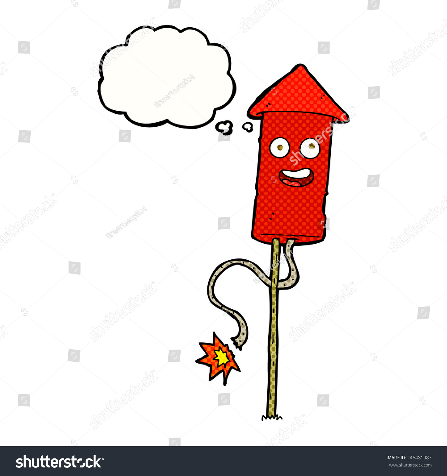 Cartoon Happy Firework Stock Vector (Royalty Free) 246481987 | Shutterstock