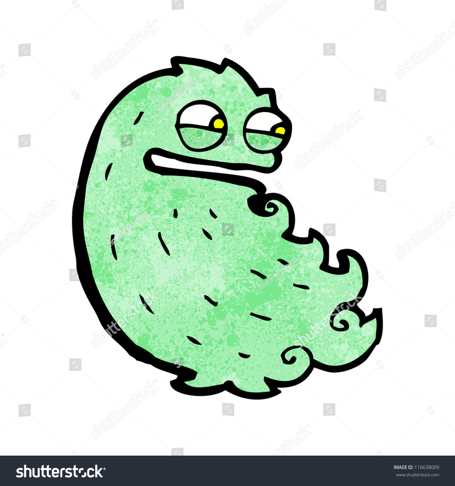 Cartoon Happy Ghost Monster Stock Vector (Royalty Free) 116638009 ...