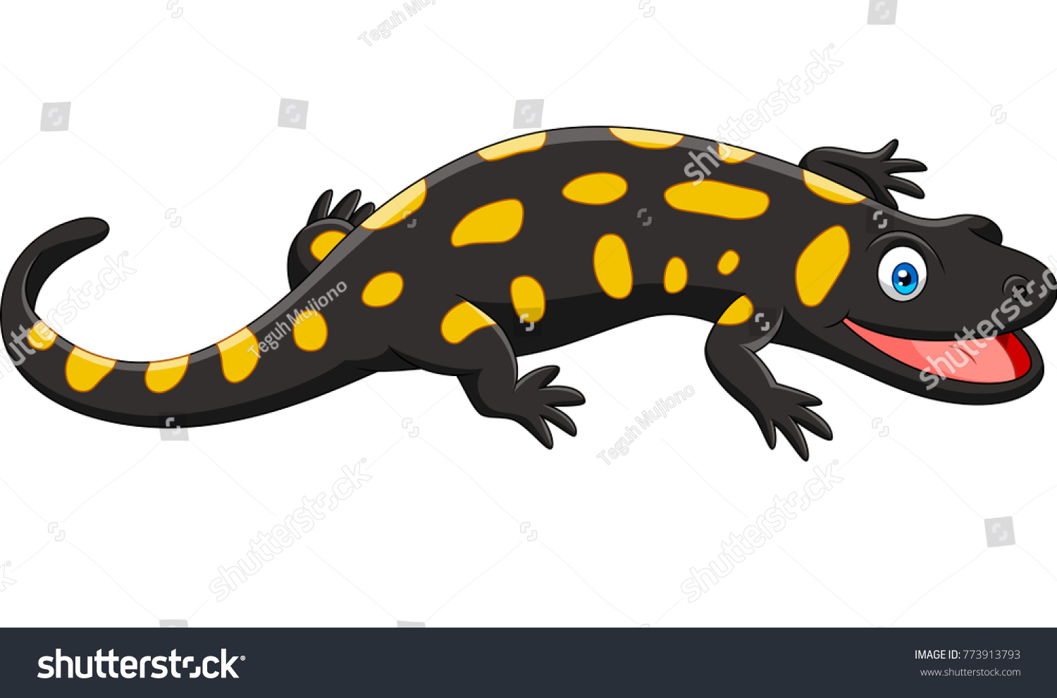 Cartoon Happy Salamander Stock Vector (Royalty Free) 773913793