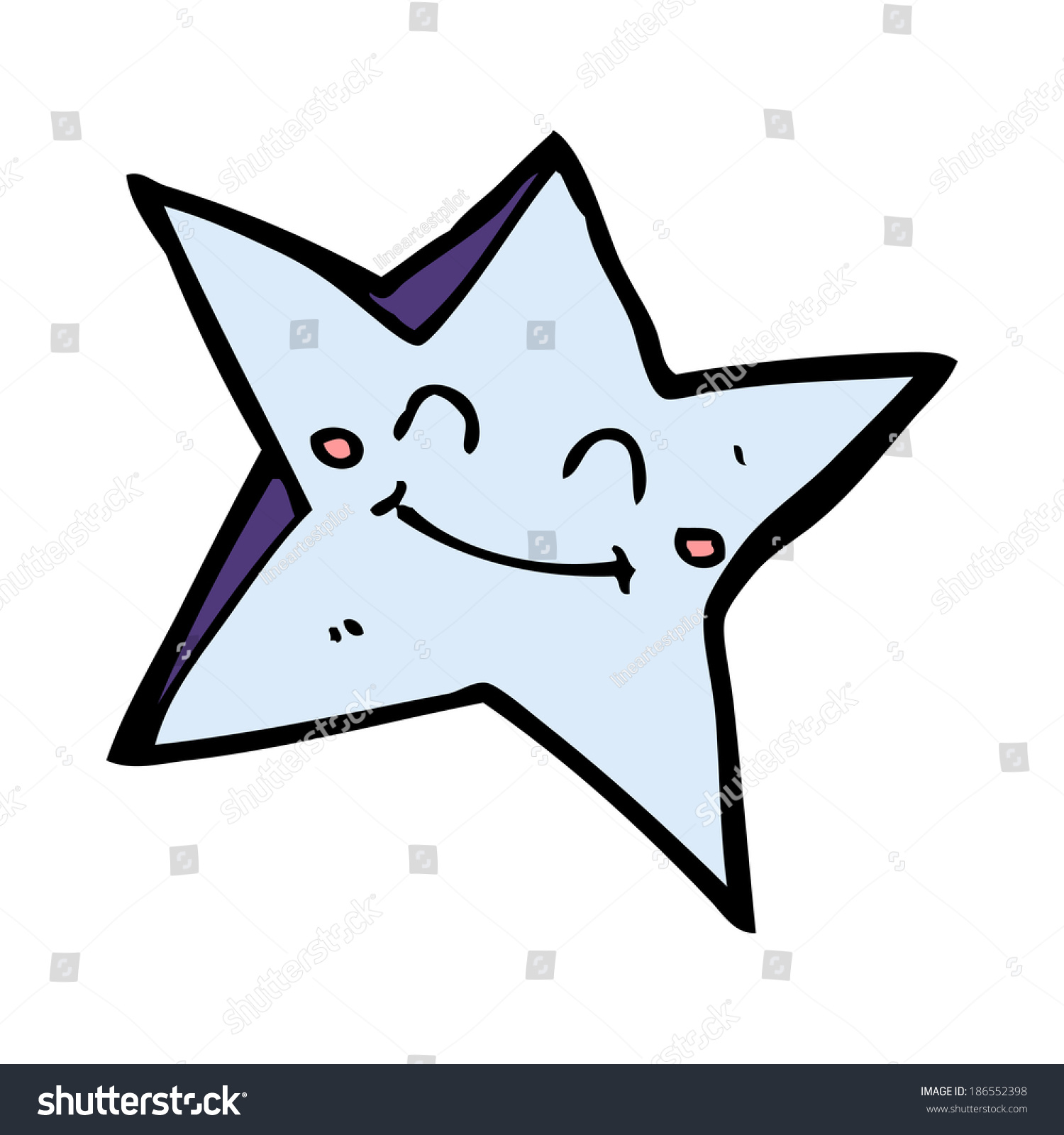 Cartoon Happy Star Character Stock Vector 186552398 - Shutterstock
