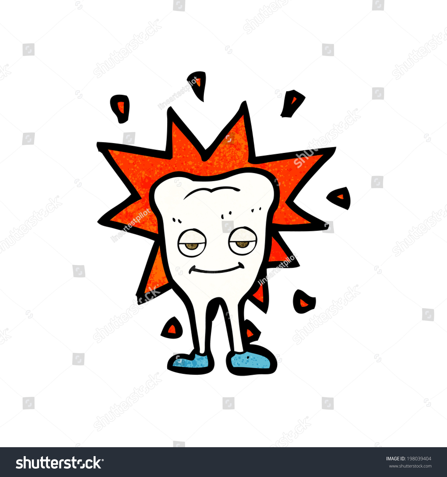 Cartoon Happy Tooth Stock Vector (Royalty Free) 198039404