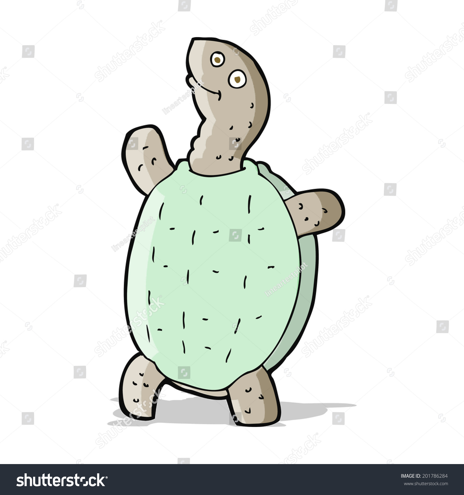 Cartoon Happy Turtle Stock Vector (Royalty Free) 201786284