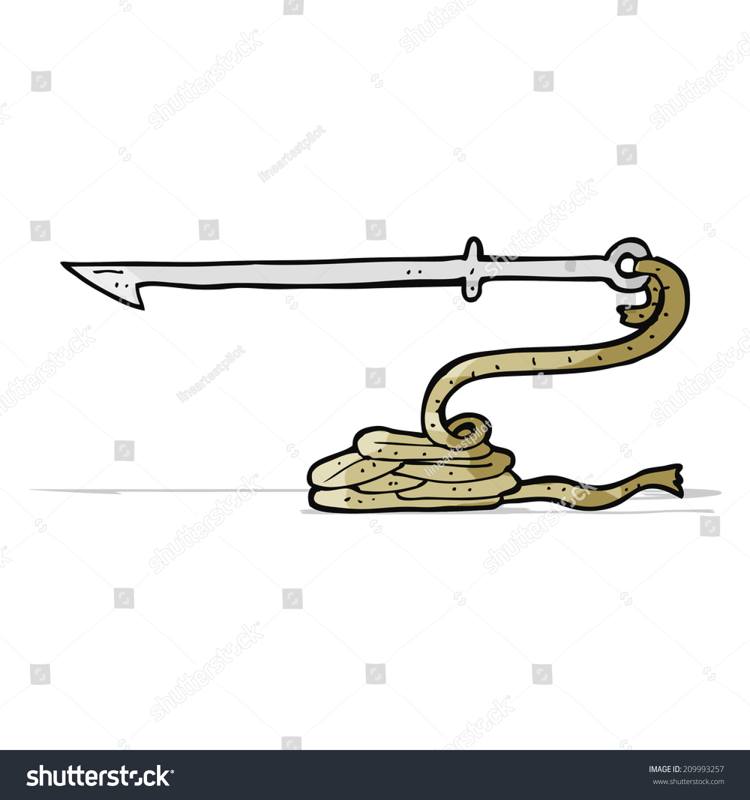 Cartoon Harpoon Stock Vector (Royalty Free) 209993257 | Shutterstock
