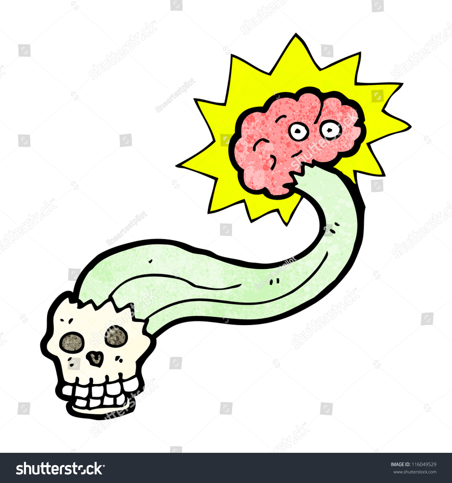 Cartoon Haunted Brain Stock Vector (Royalty Free) 116049529 | Shutterstock