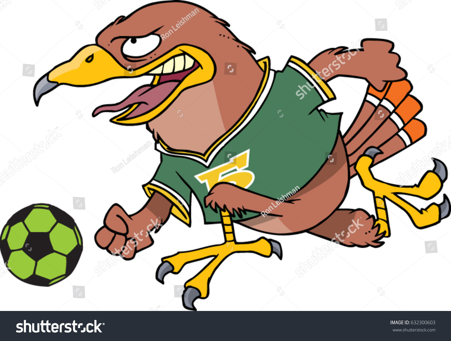 Vektor Stok Cartoon Hawk Playing Soccer (Tanpa Royalti) 632300603 ...