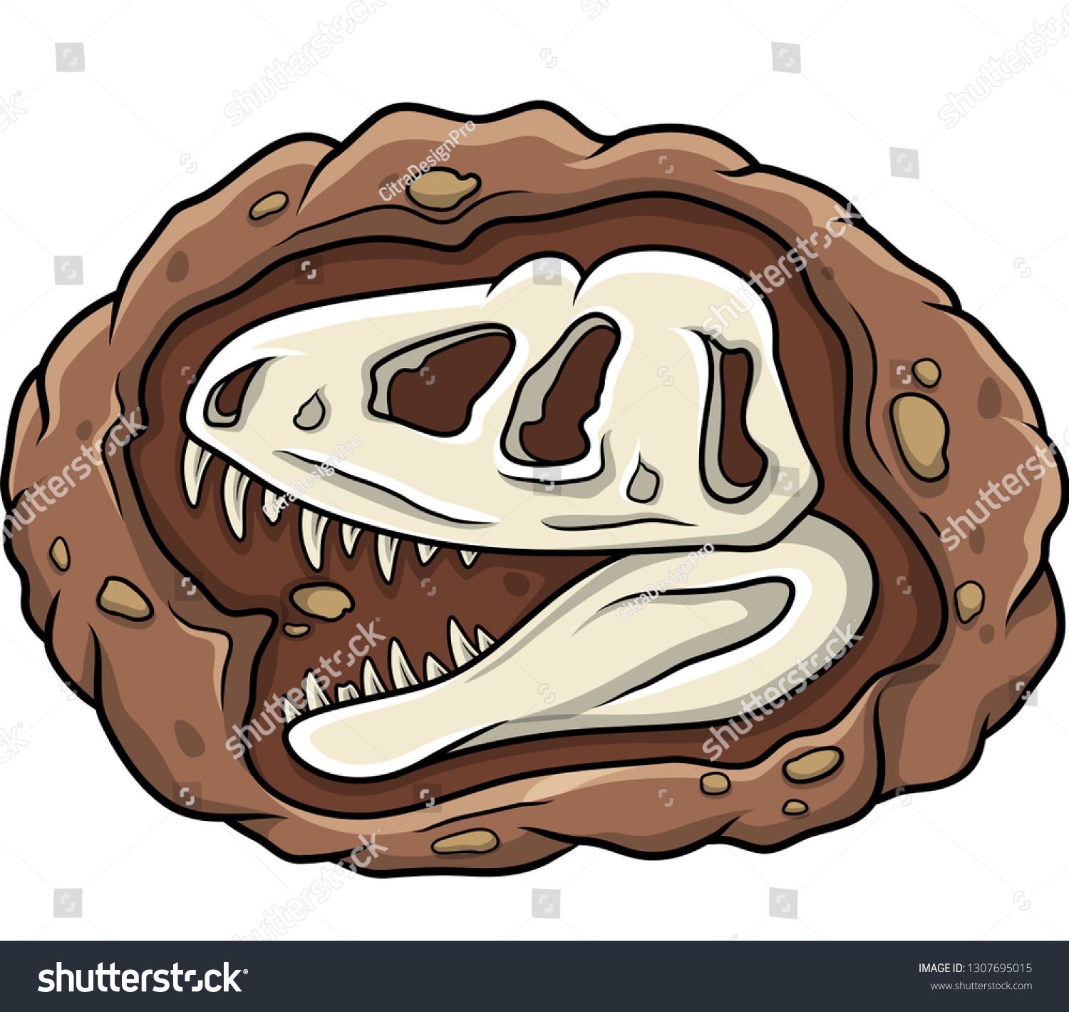 Cartoon Head Dinosaur Fossil Stock Vector (Royalty Free) 1307695015 ... Cartoon Head Dinosaur Fossil Stock Vector (Royalty Free) 1307695015 ...