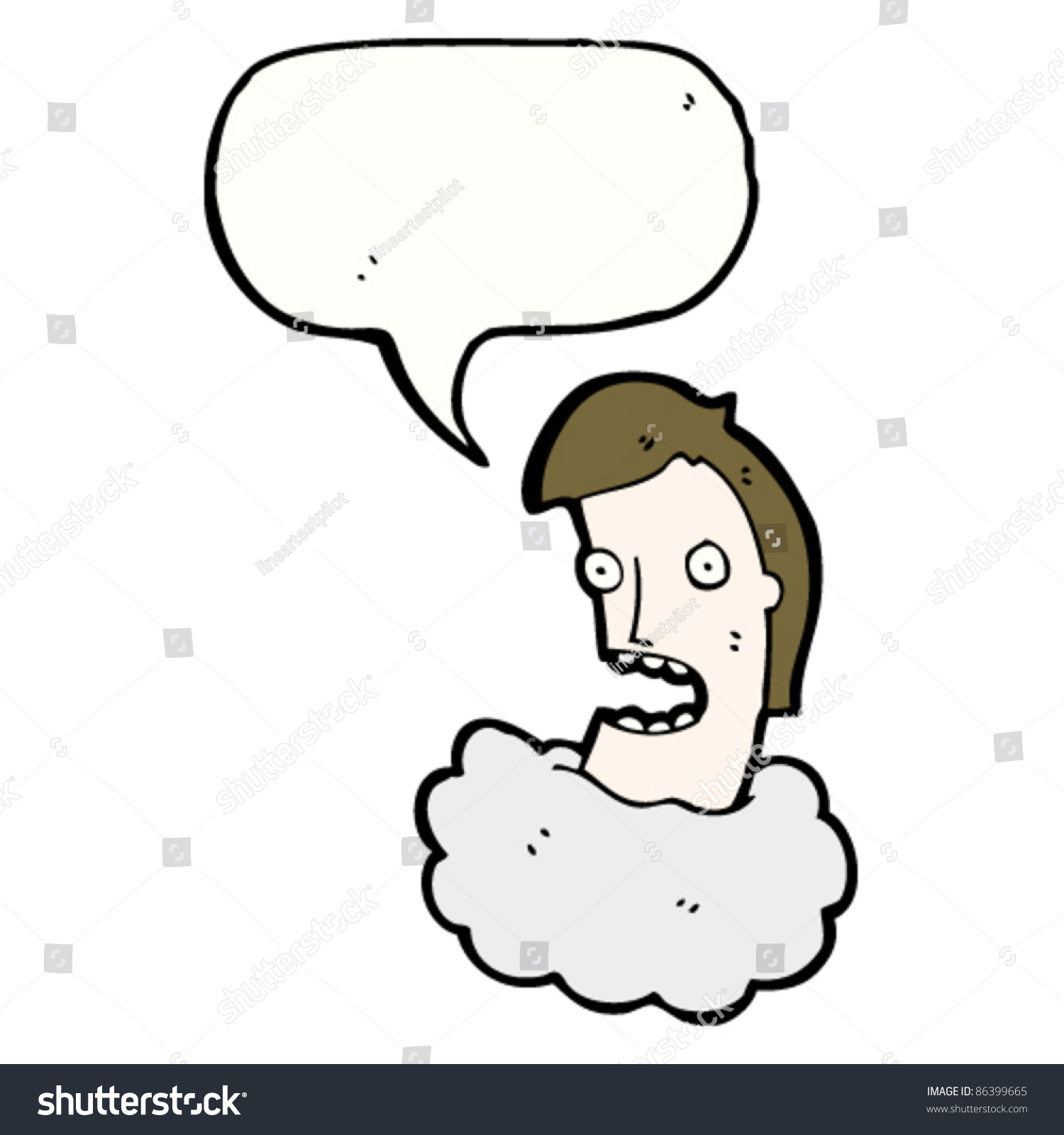 Cartoon Head Clouds Man Stock Vector (Royalty Free) 86399665 | Shutterstock