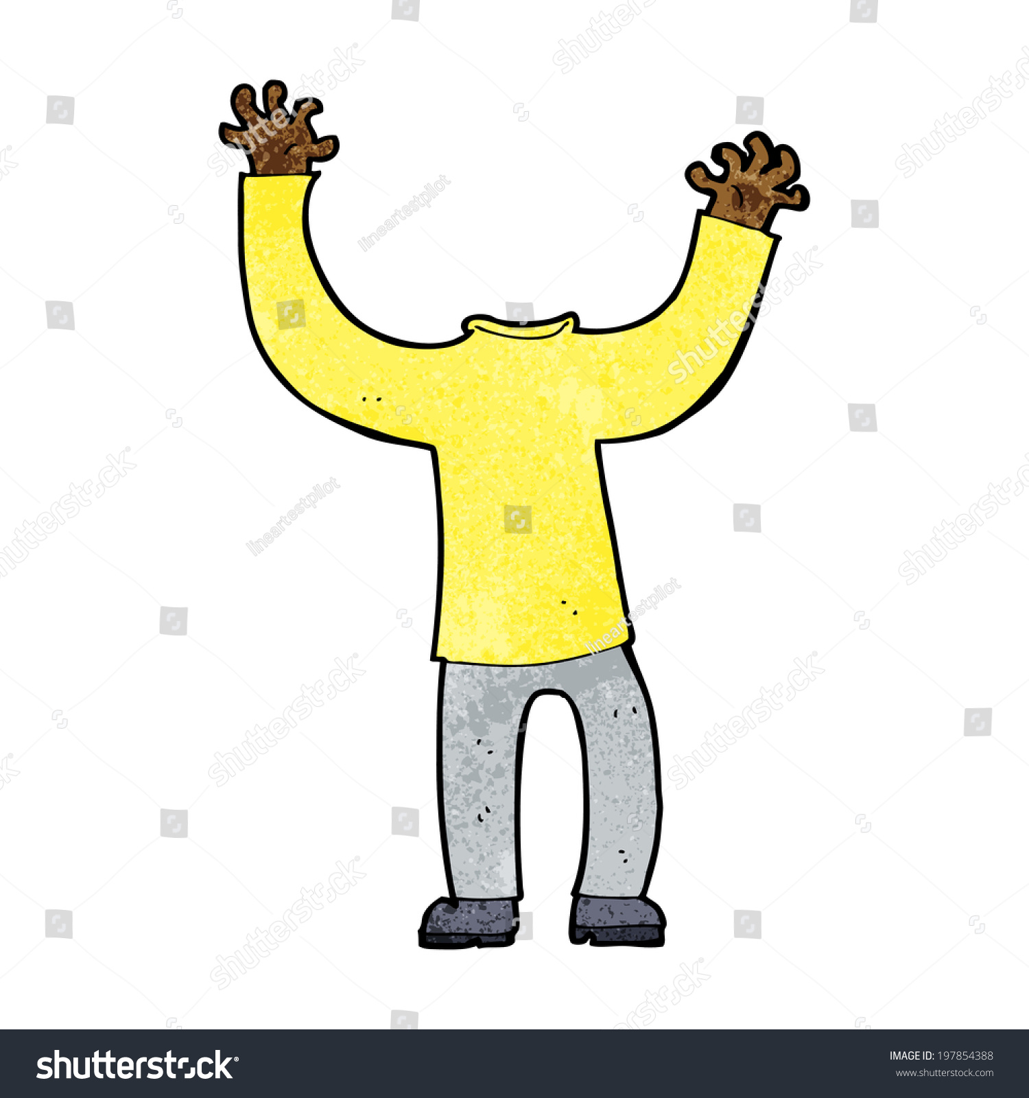 Cartoon Headless Body Stock Vector (Royalty Free) 197854388