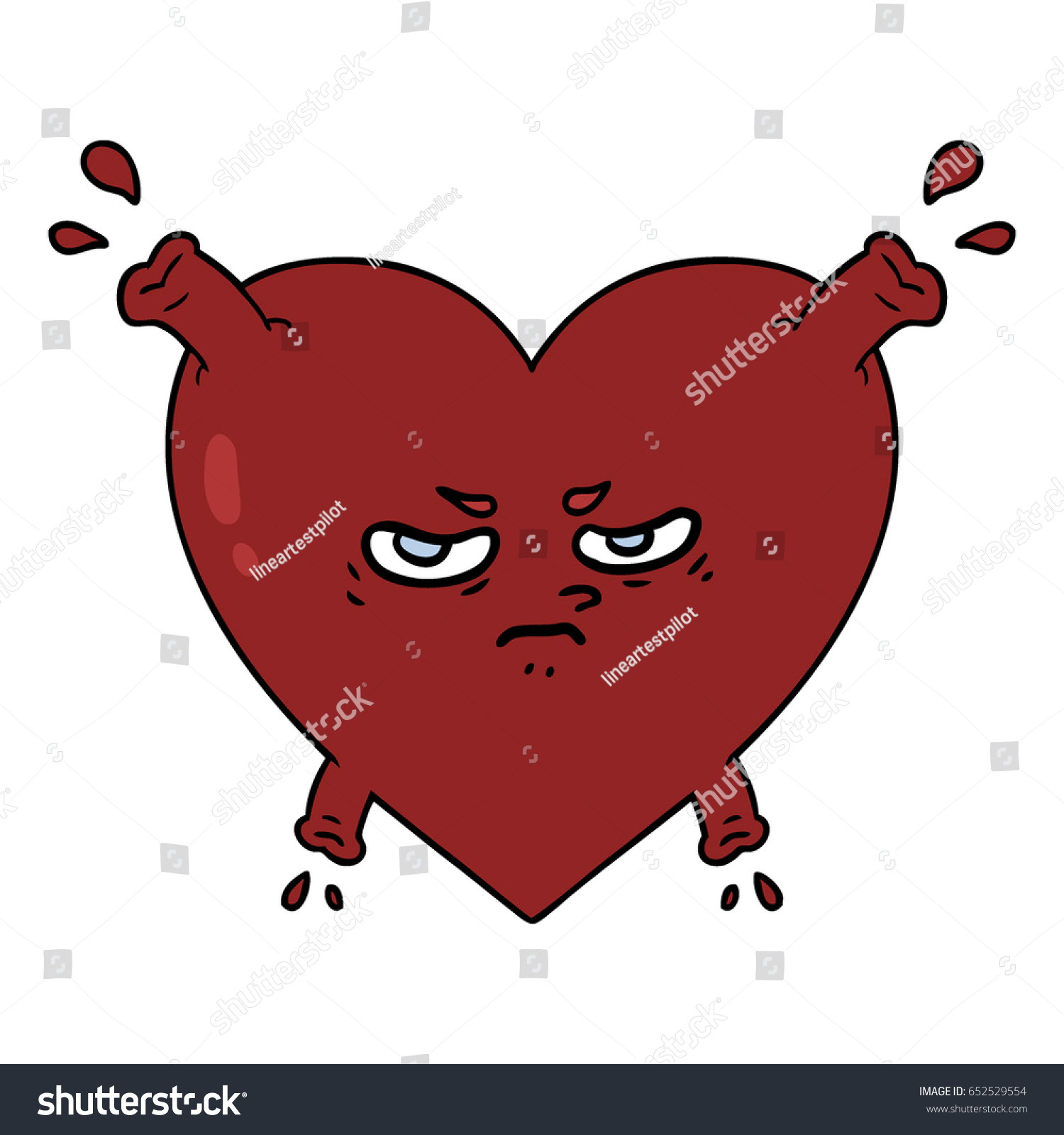 Cartoon Heart Stock Vector 652529554 - Shutterstock