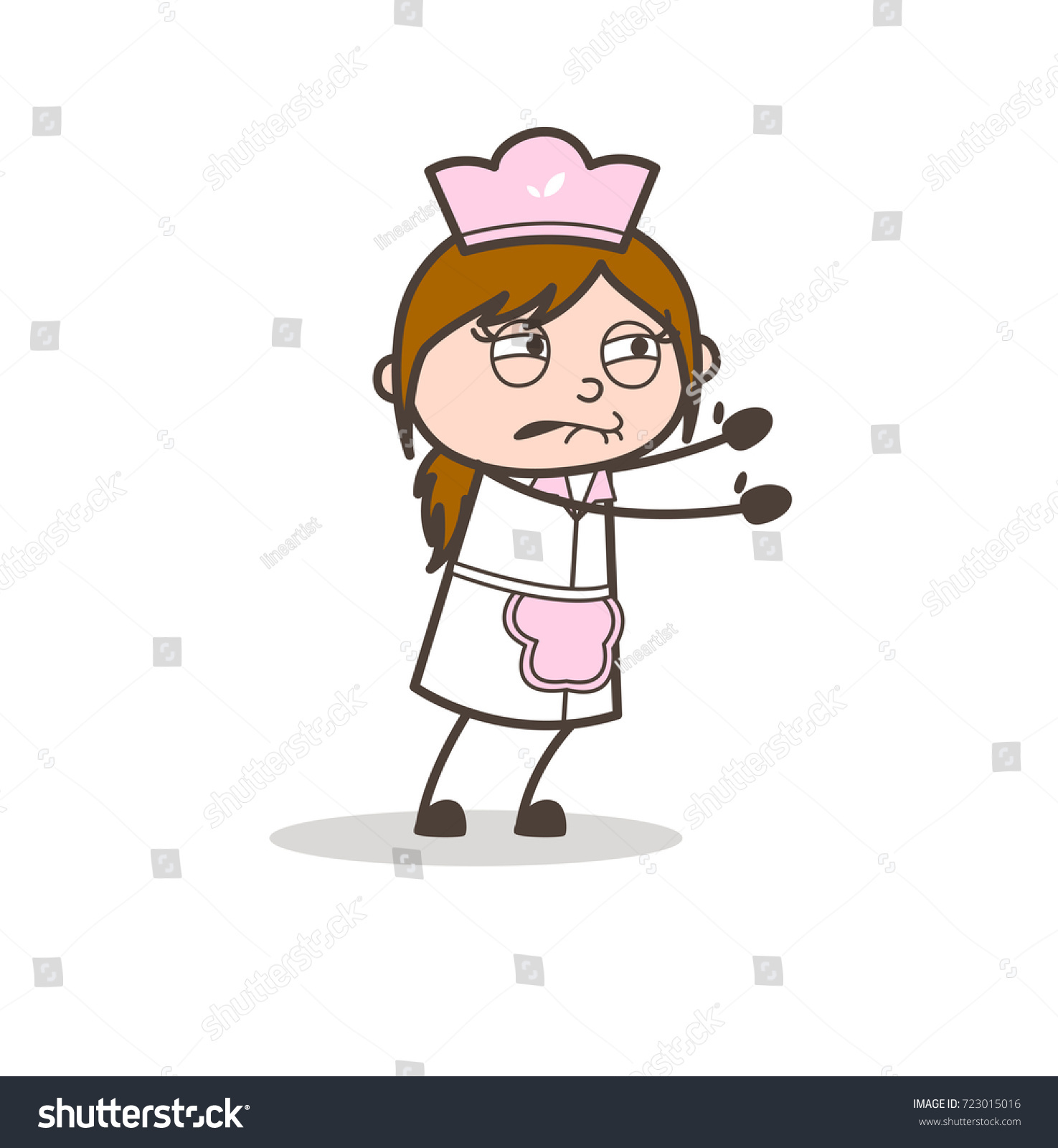 Cartoon Helpless Waitress Vector Character Stock Vector (Royalty Free ...