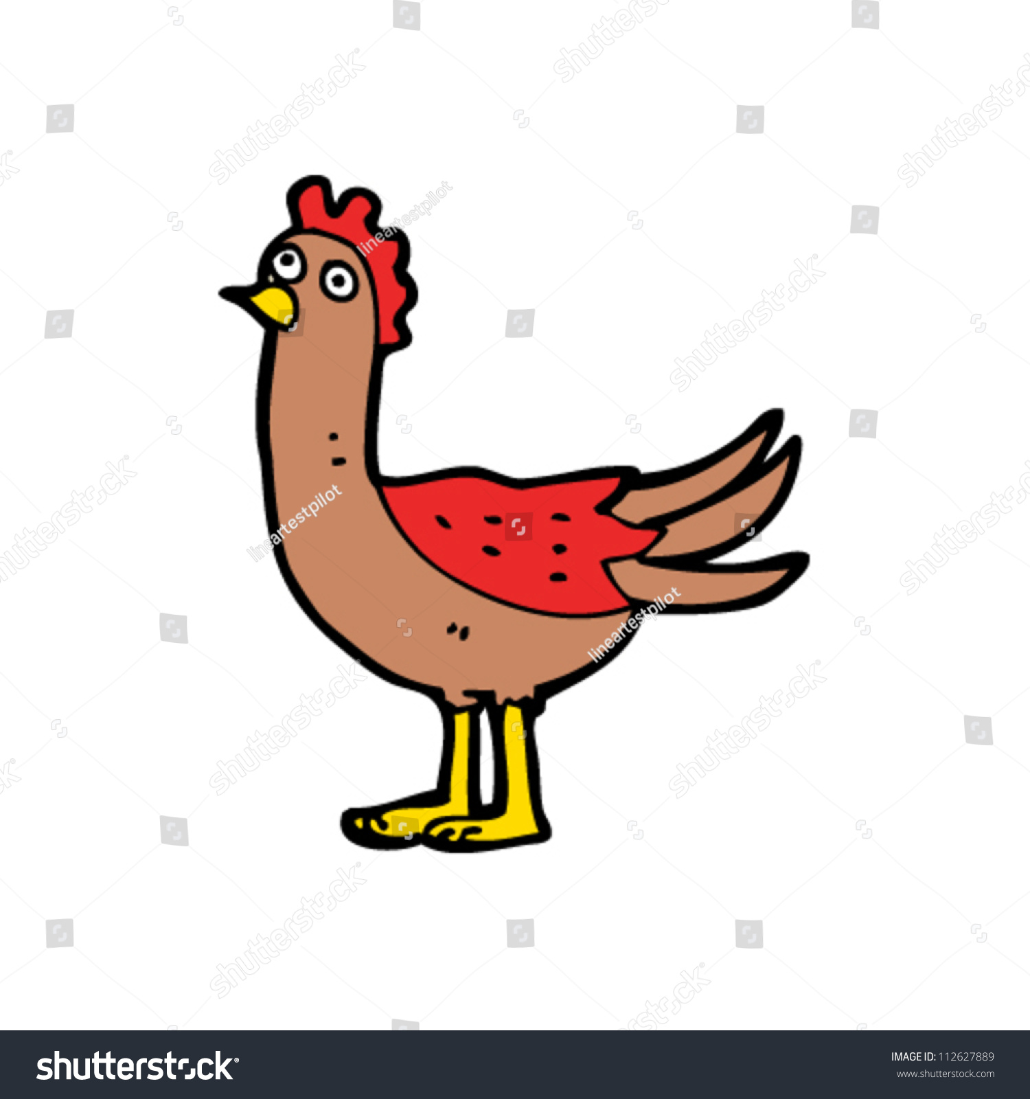 Cartoon Hen Stock Vector Illustration 112627889 : Shutterstock