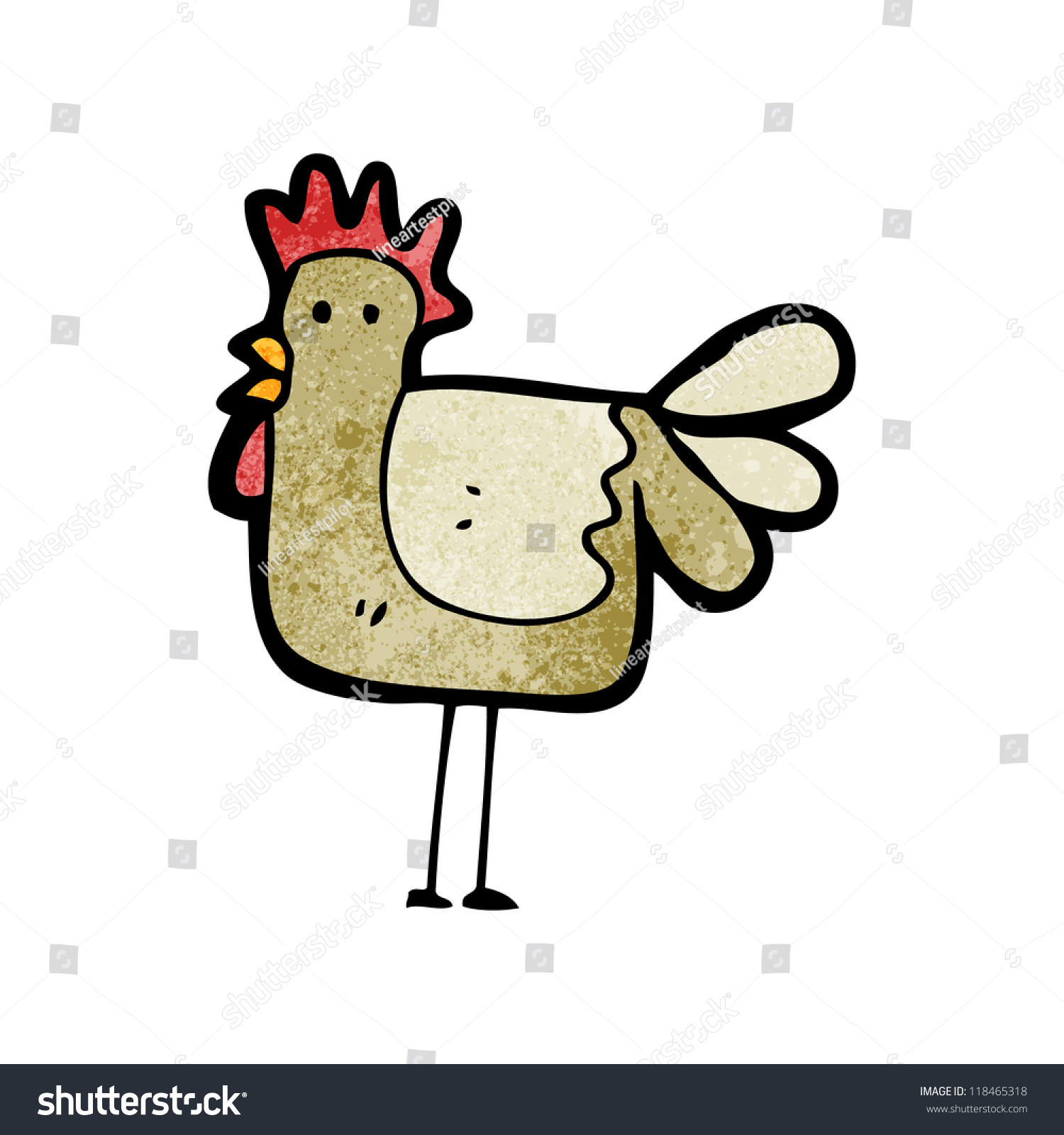 Cartoon Hen Stock Vector (Royalty Free) 118465318 | Shutterstock