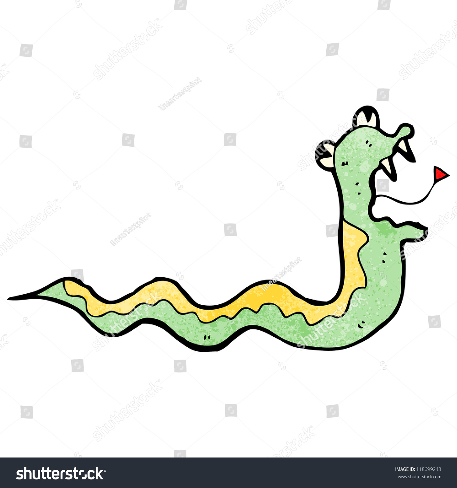 Cartoon Hissing Snake Stock Vector (Royalty Free) 118699243 | Shutterstock