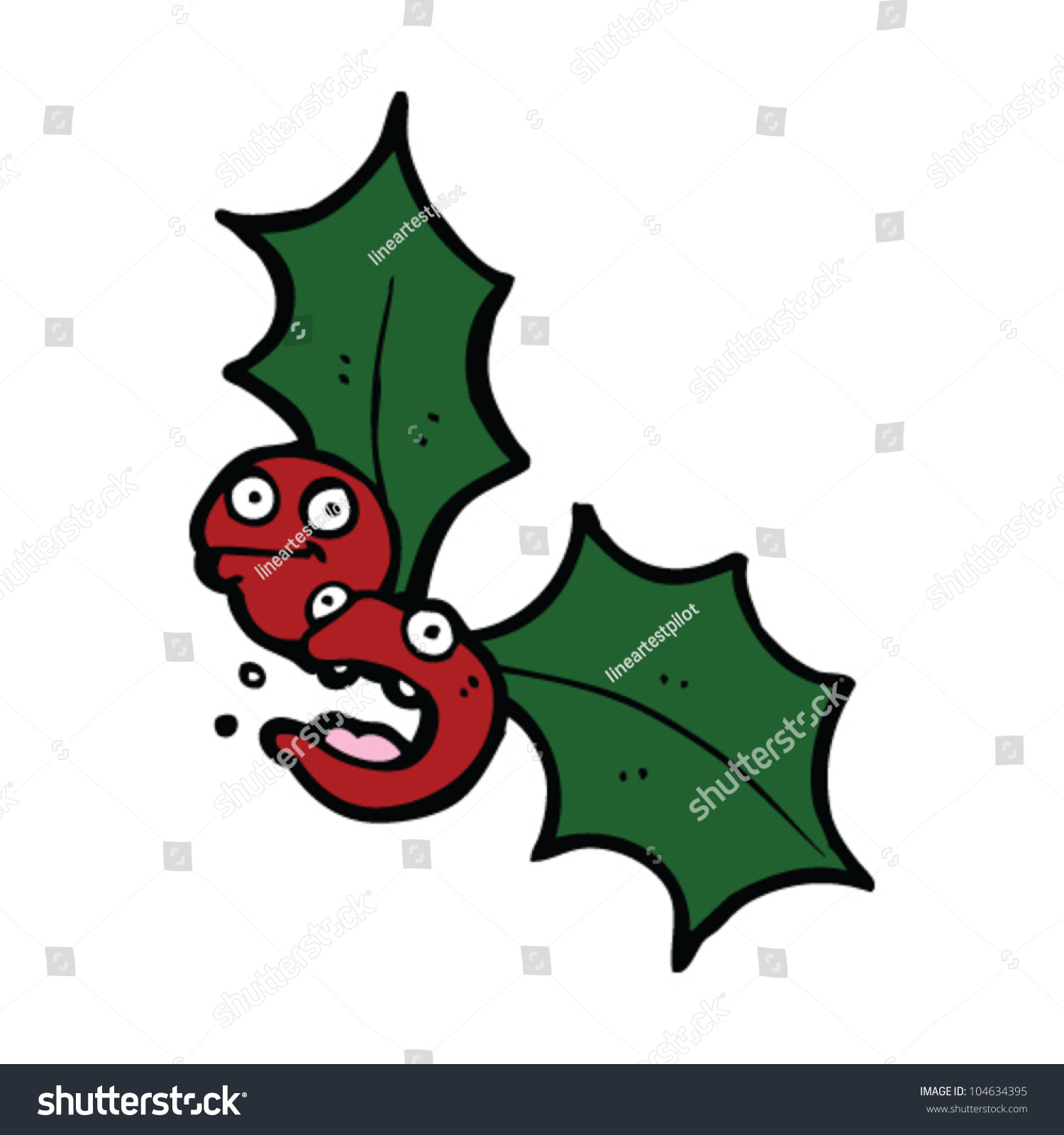Cartoon Holly Stock Vector (Royalty Free) 104634395 | Shutterstock