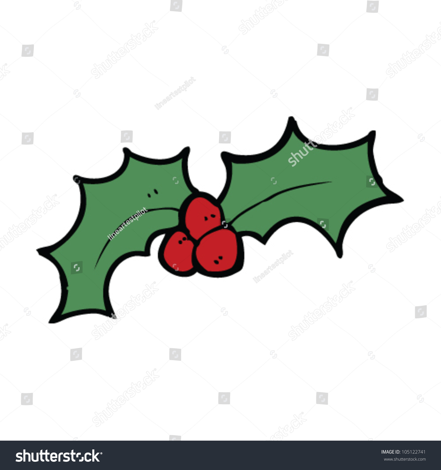 Cartoon Holly Stock Vector (Royalty Free) 105122741 | Shutterstock