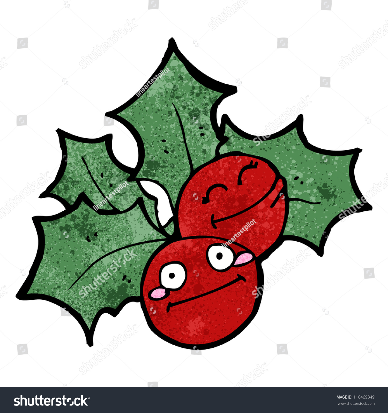 Cartoon Holly Stock Vector (Royalty Free) 116469349