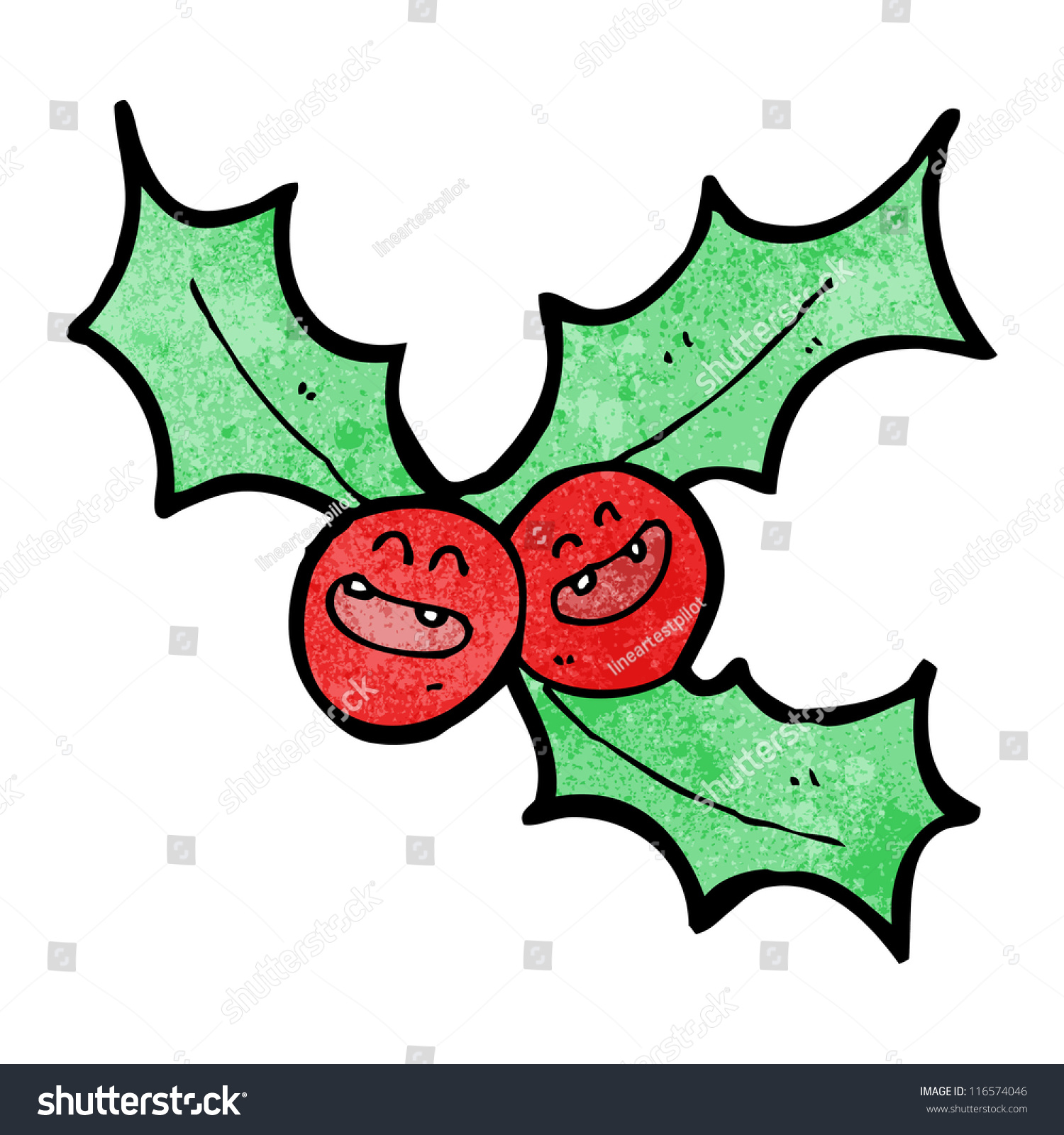 Cartoon Holly Stock Vector (Royalty Free) 116574046