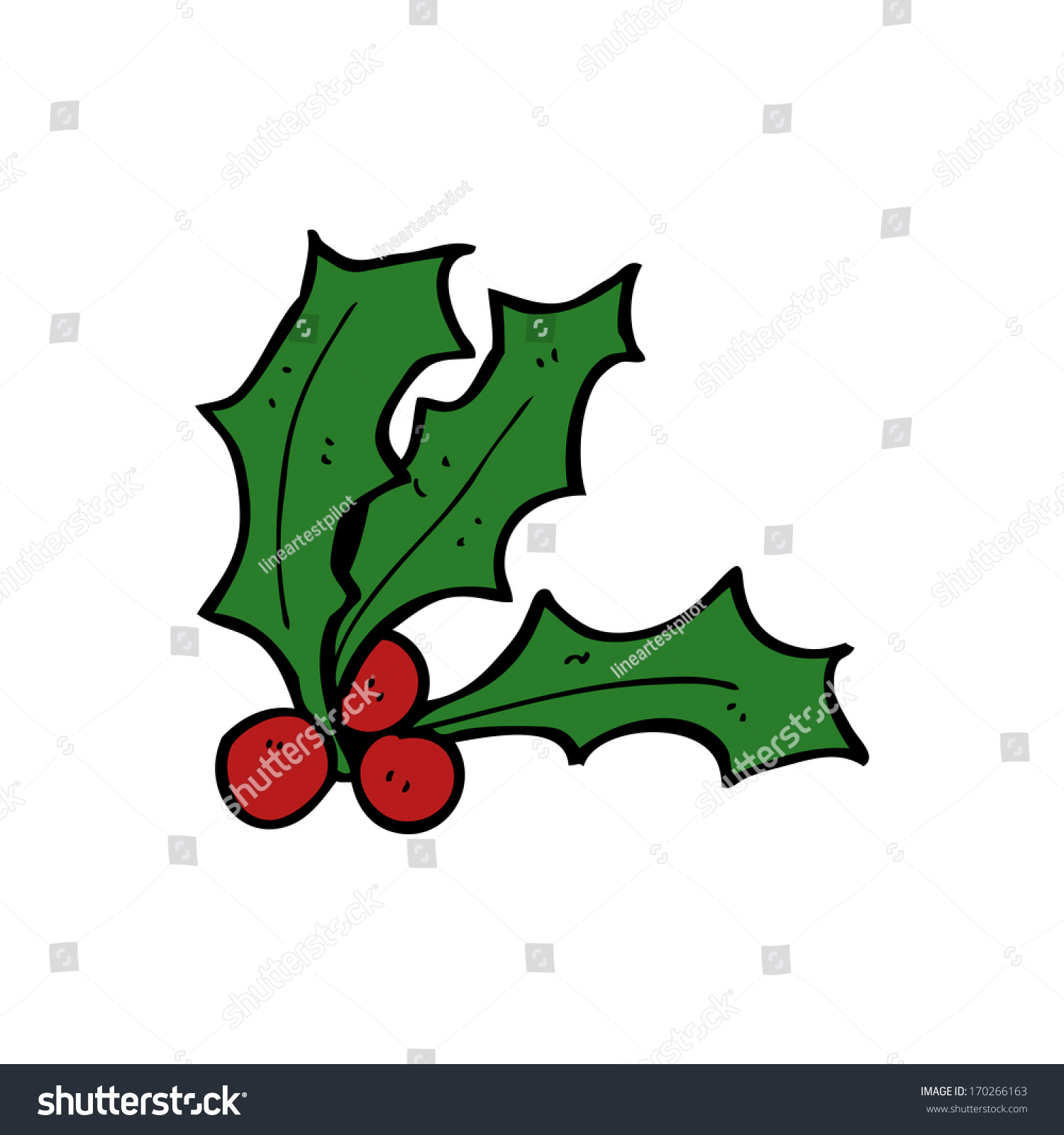 Cartoon Holly Stock Vector (Royalty Free) 170266163