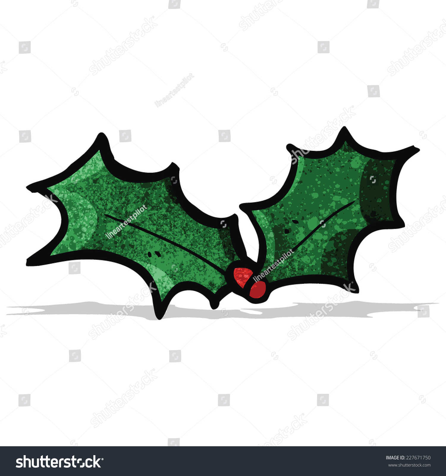 Cartoon Holly Stock Vector (Royalty Free) 227671750 | Shutterstock