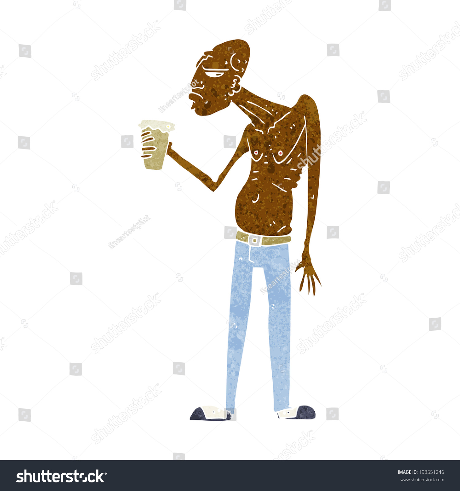 Cartoon Hooligan Stock Vector (Royalty Free) 198551246