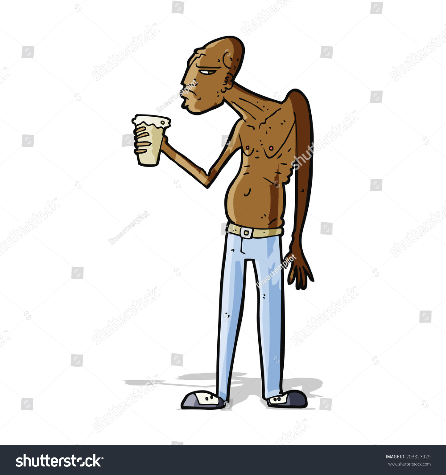 Cartoon Hooligan Stock Vector (Royalty Free) 203327929
