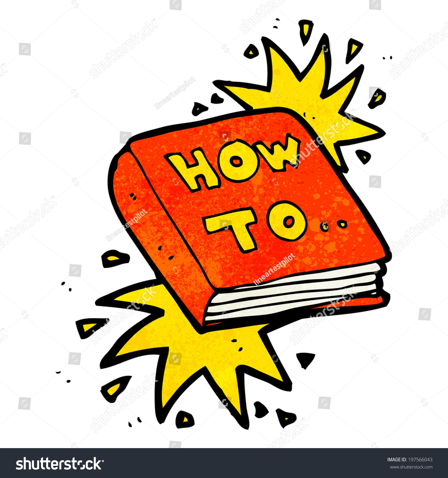 Cartoon How Book Stock Vector (Royalty Free) 197566043 | Shutterstock