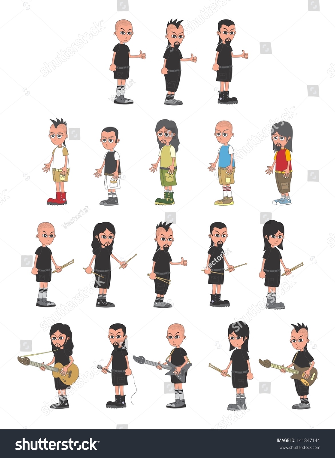 Cartoon Human Set Stock Vector (Royalty Free) 141847144 | Shutterstock