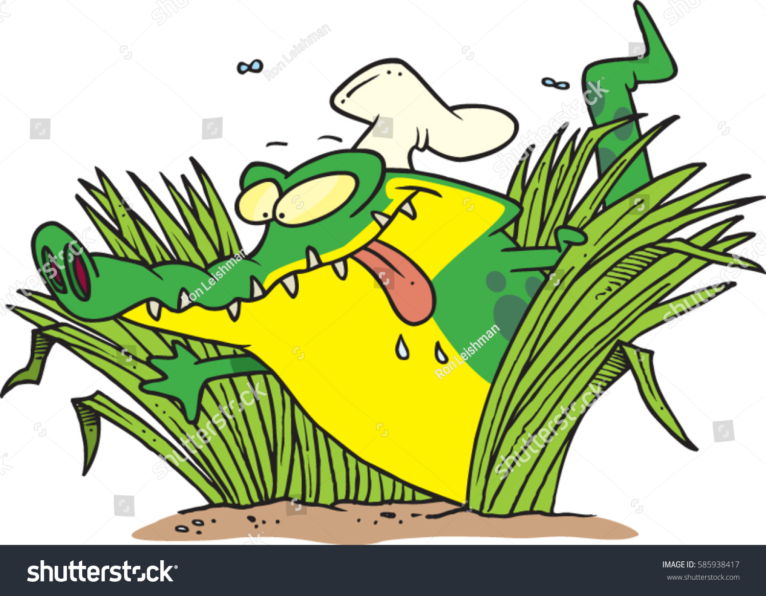 Cartoon Hungry Alligator Stock Vector (Royalty Free) 585938417 ...
