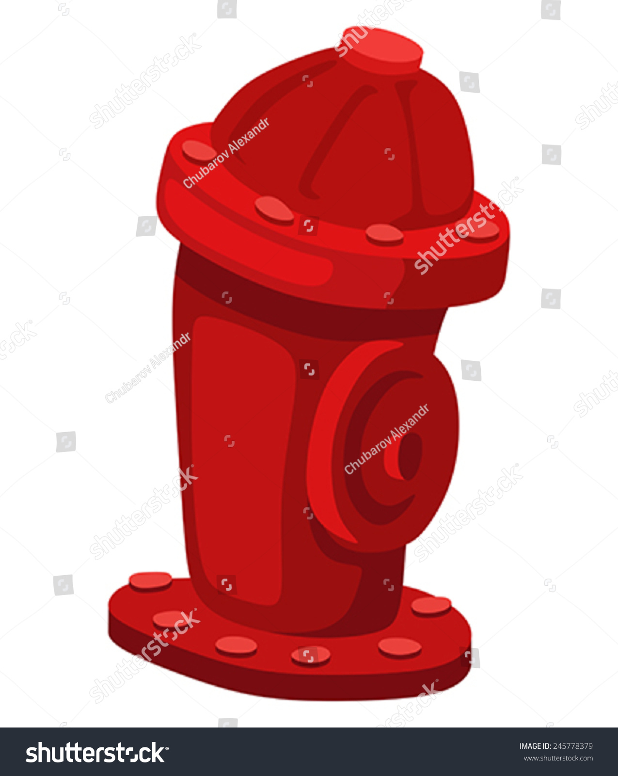 Cartoon Hydrant On White Background Stock Vector (Royalty Free ...