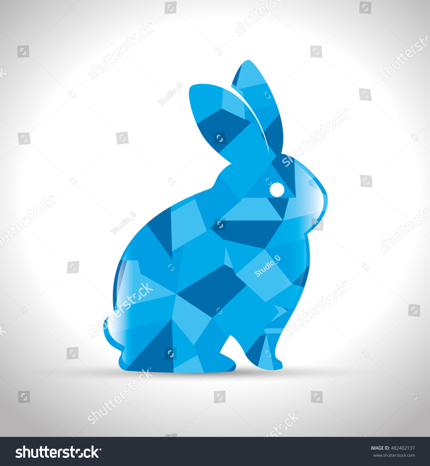 Cartoon Icon Rabbit Design Isolated Stock Vector (Royalty Free) 482402137